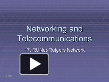 PPT – Networking and Telecommunications PowerPoint presentation | free ...