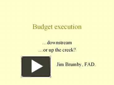 Budget execution presentation | free to download