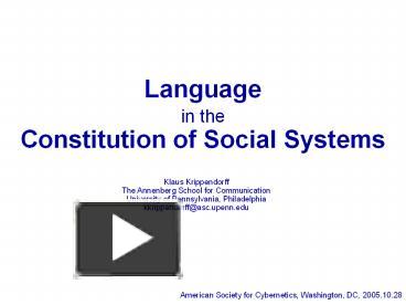 PPT – Language PowerPoint presentation | free to view - id: 385e0-ZTdkZ