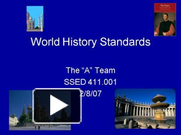 PPT – World History Standards PowerPoint presentation | free to view ...