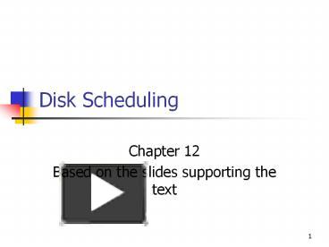 Disk Scheduling presentation | free to download