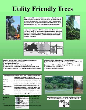 Utility Friendly Trees presentation | free to view