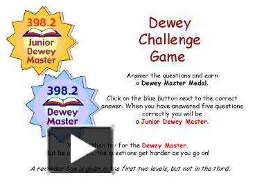 PPT – Dewey PowerPoint presentation | free to view - id: 38c7-NWIxN