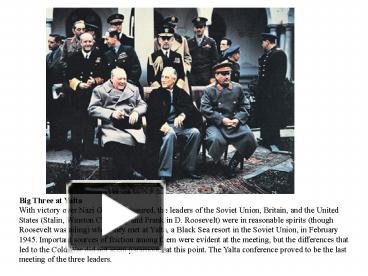Big Three at Yalta presentation | free to view
