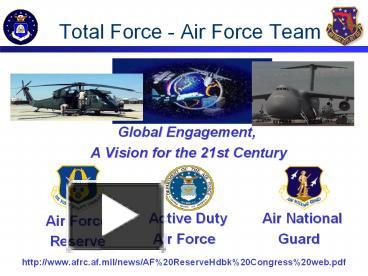 Total Force Air Force Team presentation | free to view