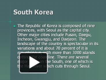 PPT – South Korea PowerPoint presentation | free to download - id ...