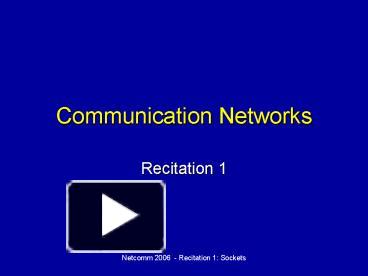 PPT – Communication Networks PowerPoint presentation | free to view ...