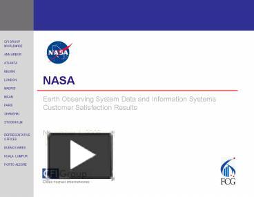 PPT – NASA PowerPoint presentation | free to view - id: 39eb2-OTg0N