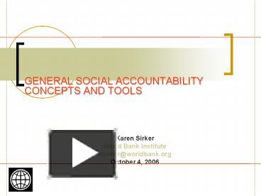 PPT – GENERAL SOCIAL ACCOUNTABILITY CONCEPTS AND TOOLS PowerPoint ...
