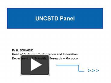 PPT – UNCSTD Panel PowerPoint presentation | free to view - id: 39f96-NWI0N