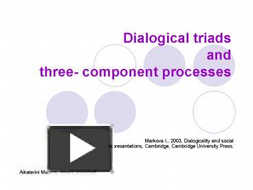 PPT – Dialogical triads and three component processes PowerPoint ...