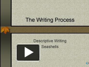 PPT – The Writing Process PowerPoint presentation | free to view - id ...