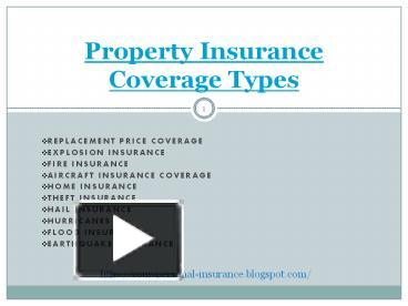 PPT – Property Insurance Coverage PowerPoint presentation | free to ...