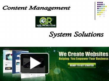 PPT – Content Management System Solutions PowerPoint presentation ...