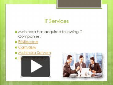 PPT – IT services by Mahindra PowerPoint presentation | free to view ...