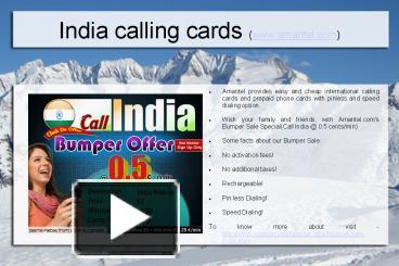 Amantel Asia international calling cards presentation | free to view