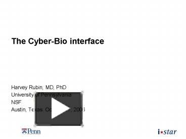 PPT – The CyberBio interface PowerPoint presentation | free to view ...