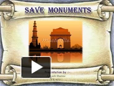 Save TAJ MAHAL presentation | free to view
