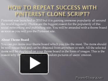 PPT – Pinterest Script PowerPoint presentation | free to view - id ...