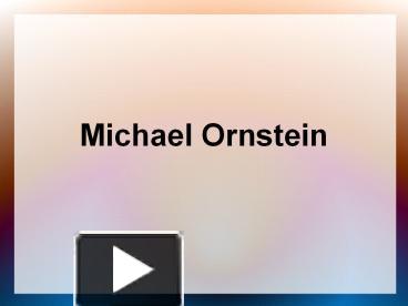 Michael Ornstein Was The Marketing Agent Of Reggie Bush presentation ...