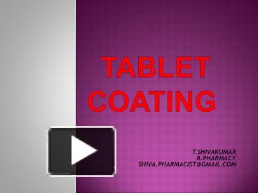 tablet coating presentation | free to download