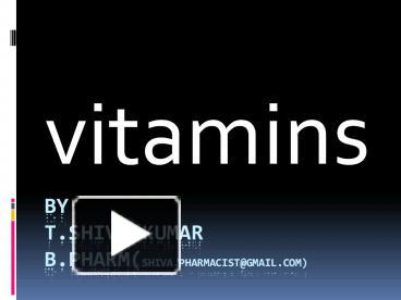 vitamins presentation | free to download