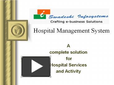 PPT – Hospital Management System PowerPoint presentation | free to ...