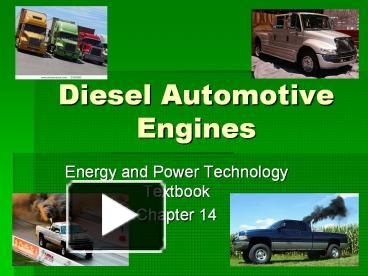 Diesel Automotive Engines presentation | free to download