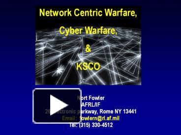 PPT – Network Centric Warfare, PowerPoint presentation | free to ...