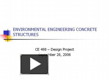 ENVIRONMENTAL ENGINEERING CONCRETE STRUCTURES presentation | free to ...