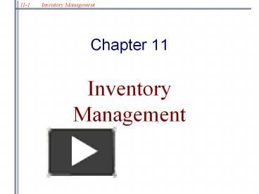 PPT – Inventory Management CORE MRP II Why Have Inventory PowerPoint ...