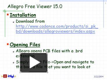 Allegro Free Viewer 15.0 presentation | free to download
