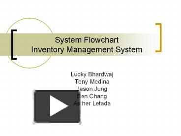 System Flowchart Inventory Management System presentation | free to view