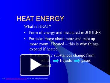 HEAT ENERGY presentation | free to download