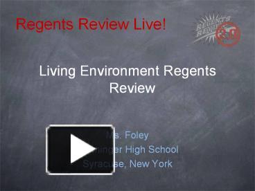 PPT – Regents Review Live! PowerPoint presentation | free to view - id ...