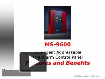 MS9600 presentation | free to view