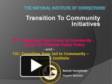 PPT – The National Institute of Corrections’ PowerPoint presentation ...