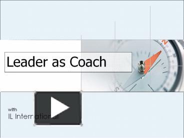 Leader as Coach presentation | free to download