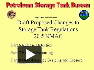 PPT – Petroleum Storage Tank Bureau PowerPoint presentation | free to ...