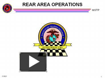 PPT – 8 APRIL 1998 ... 010601 WHY REAR AREA OPERATIONS? HISTORIC ...
