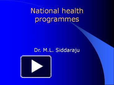 National health programmes presentation | free to download