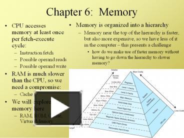PPT – Chapter 6: Memory PowerPoint presentation | free to download - id ...