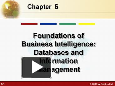 Foundations of Business Intelligence: Databases and Information ...