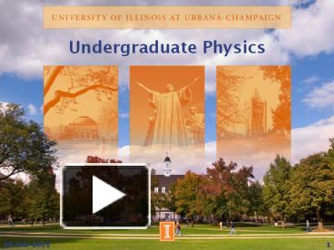 Undergraduate Physics presentation | free to download