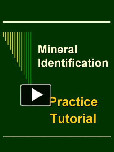 PPT – Mineral Identification Practice Tutorial ESRT Mineral Chart ...