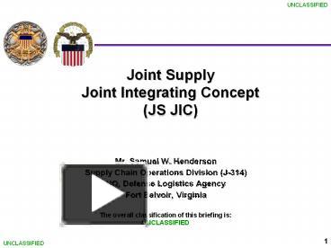 PPT – Joint Supply Joint Integrating Concept (JS JIC) PowerPoint ...