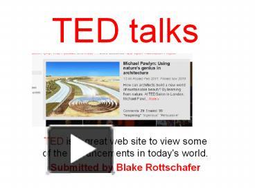 TED talks presentation | free to download
