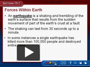 PPT – Forces Within Earth PowerPoint presentation | free to download ...