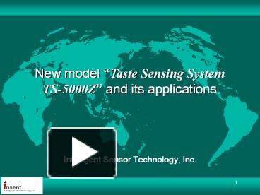 PPT – New model Taste Sensing System PowerPoint presentation | free to ...