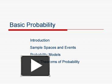 PPT – Basic Probability PowerPoint presentation | free to view - id ...
